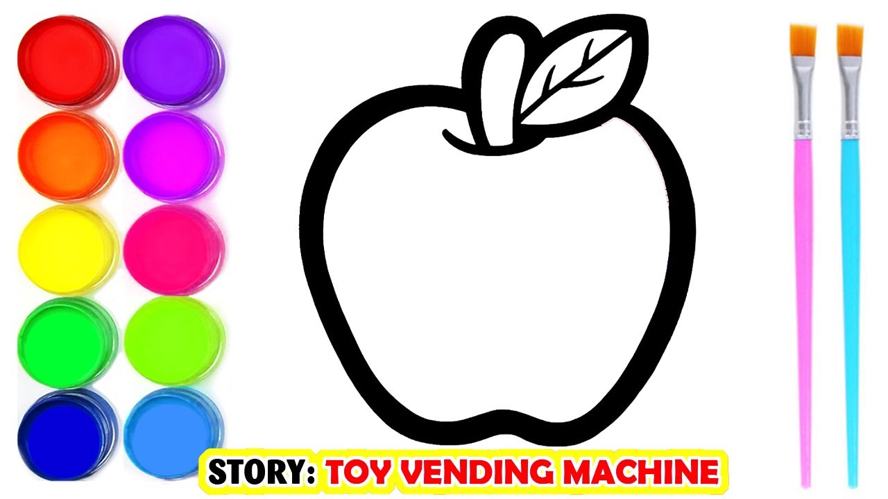 How to draw an Apple and Fruits - Story: TOY VENDING MACHINE - Fruits ...