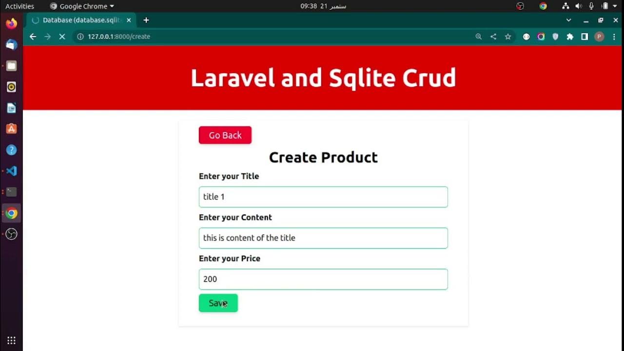 laravel and sqlite crud with tailwindcss || laravel project - YouTube