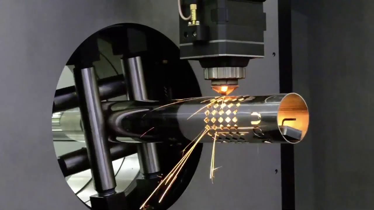 Fiber laser plate and tube integrated cutting machine - YouTube