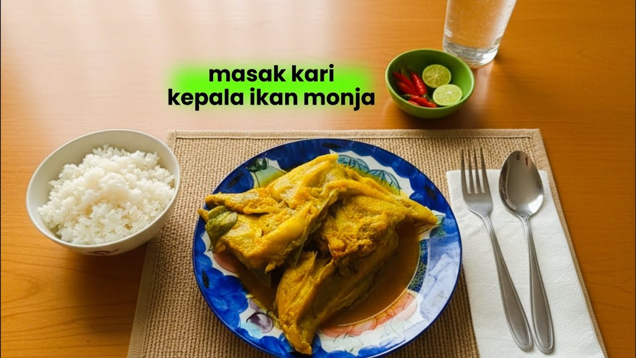 Masak kari kepala ikan monja, mantap bangetttt!!! - YouTube
