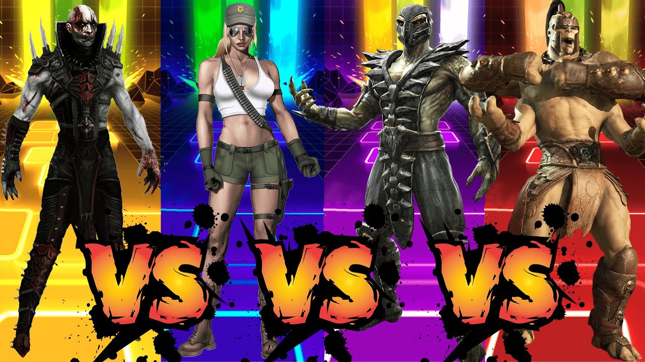 Tiles Hop - Mortal Kombat - Quan Chi vs Sonya vs Reptile vs Goro - YouTube
