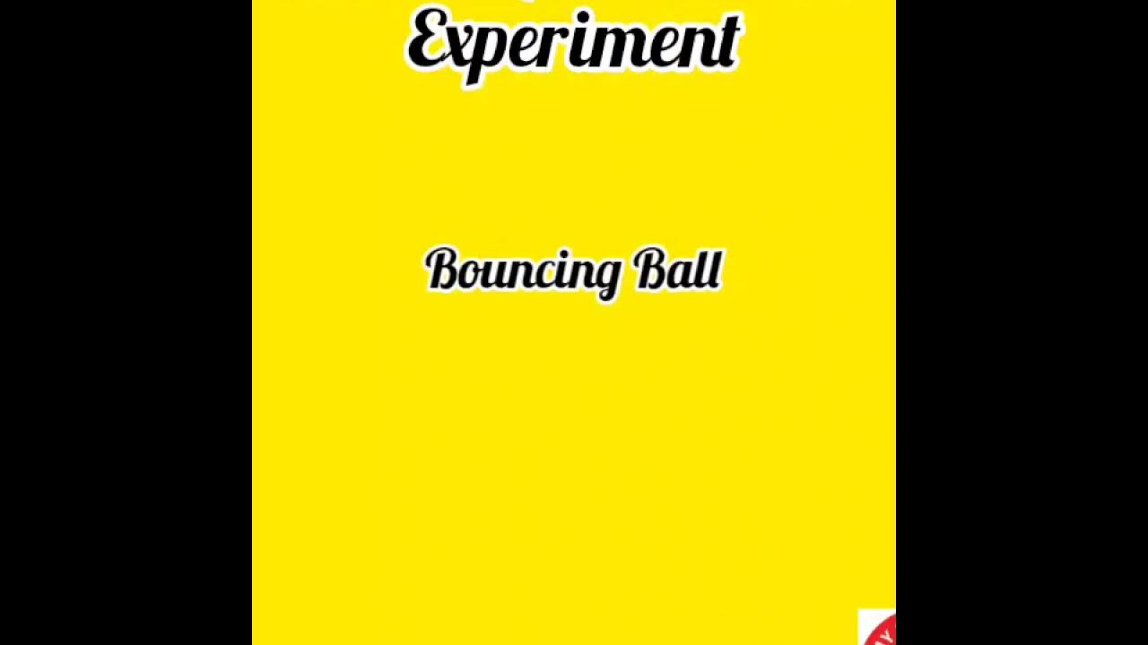 Bouncing Ball_DIY STEMATHOME Science Experiment - YouTube