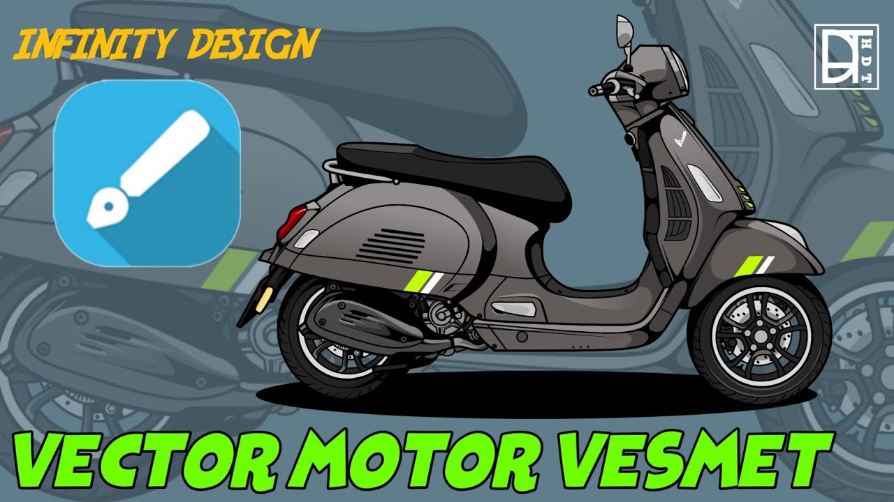 membuat vector motor vesmet || infinity design - YouTube