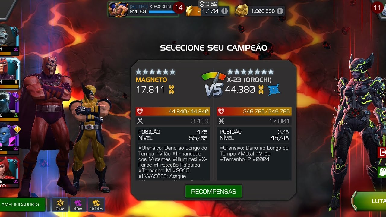 Ato 9.1.6 Boss Orochi (Marvel torneio de campeões) - YouTube