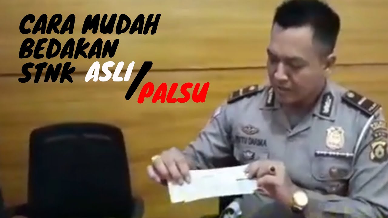 CARA MEMBEDAKAN STNK ASLI DAN STNK PALSU - YouTube