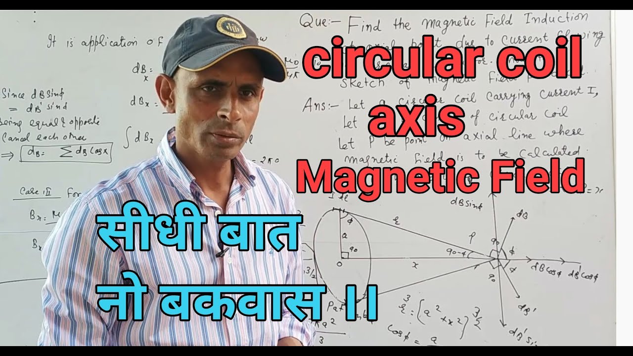 Magnetic field at the axis of current carrying circular coil , unit 3 ...