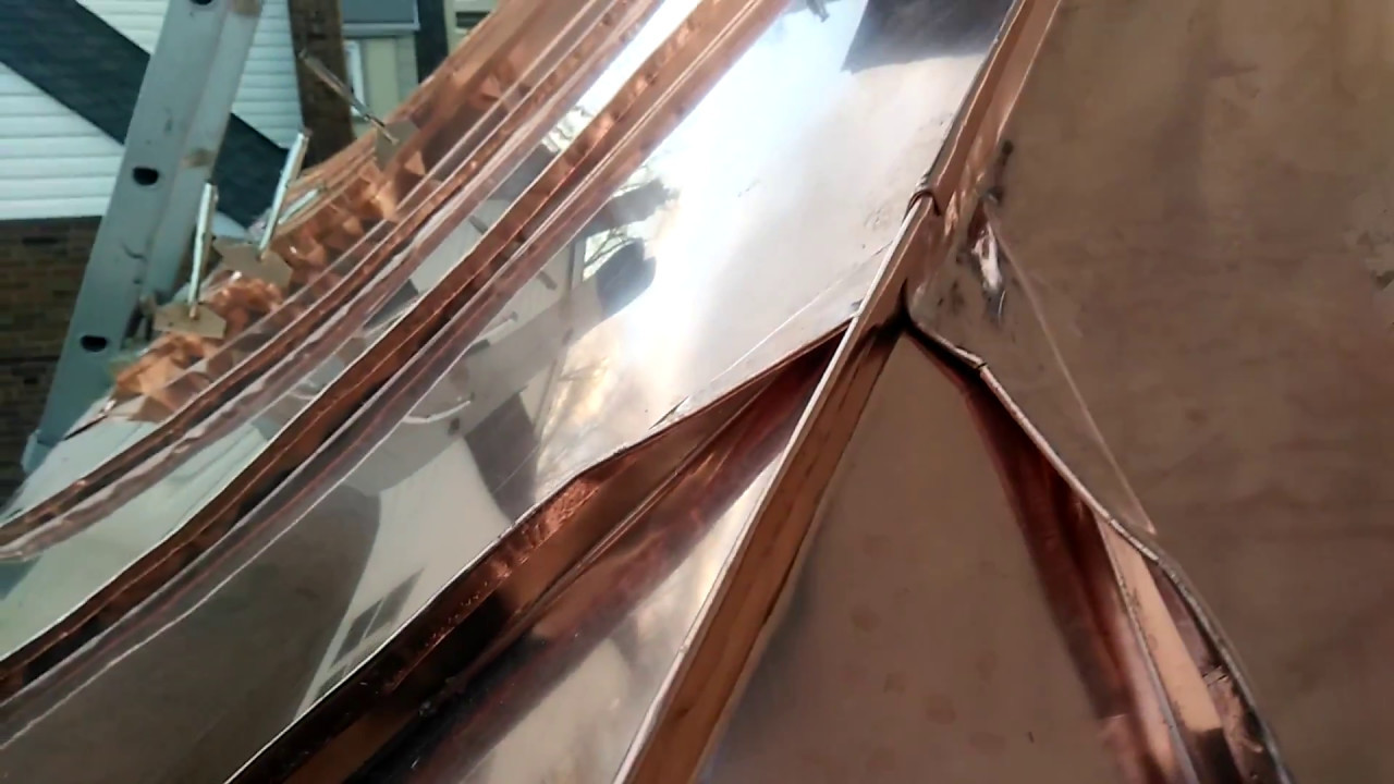 Bay Window standing seam copper roof - YouTube