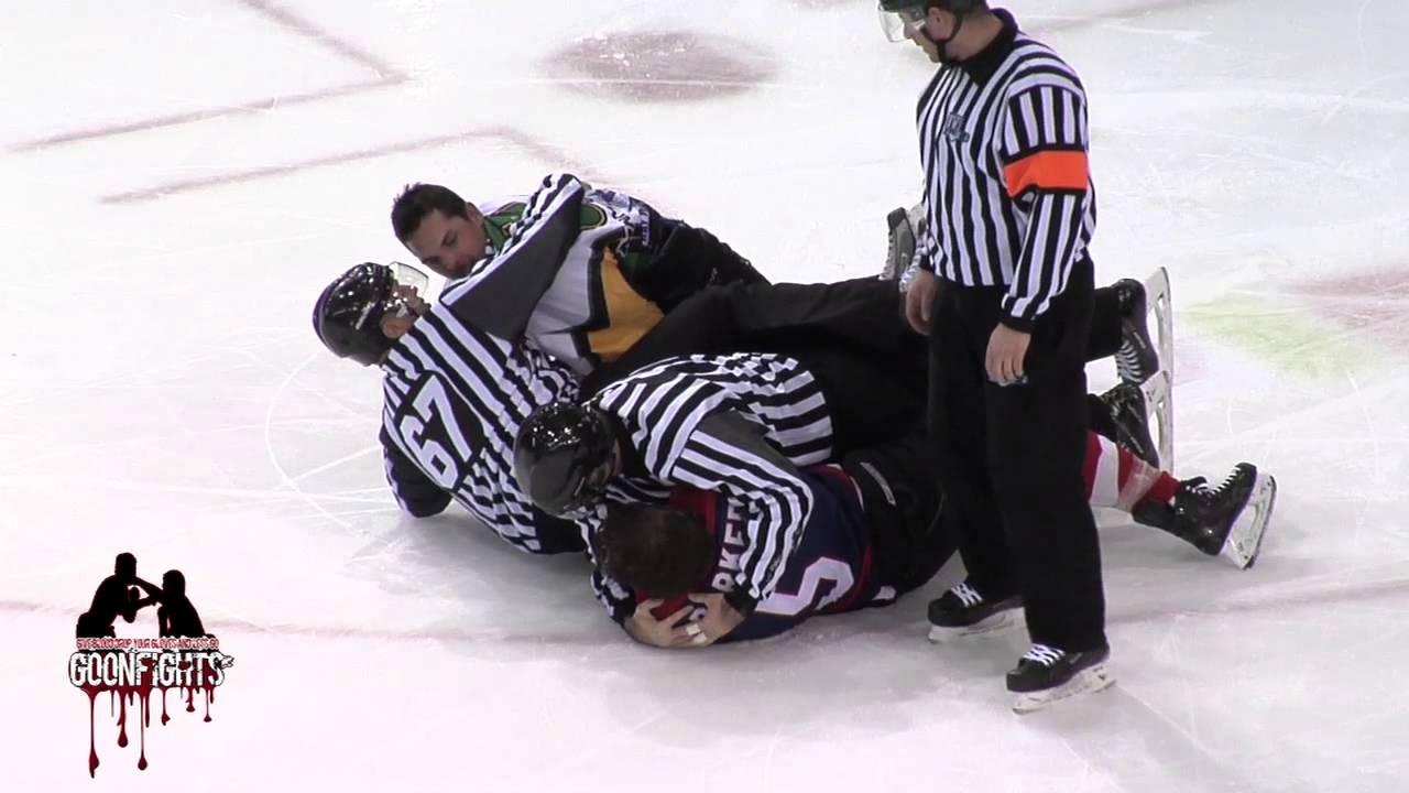 Brennan Barker Vs Bryce Swan LNAH River Kings Vs Riviere Du Loup - YouTube