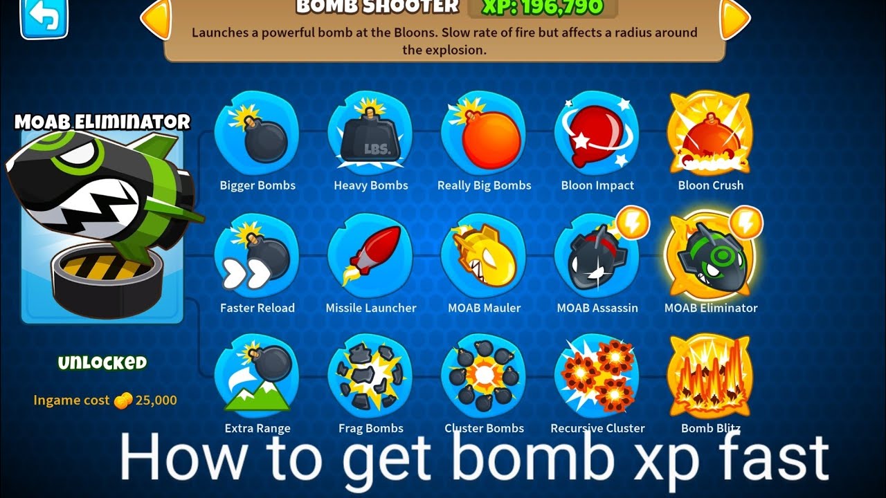how to get bomb xp fast (btd6) - YouTube