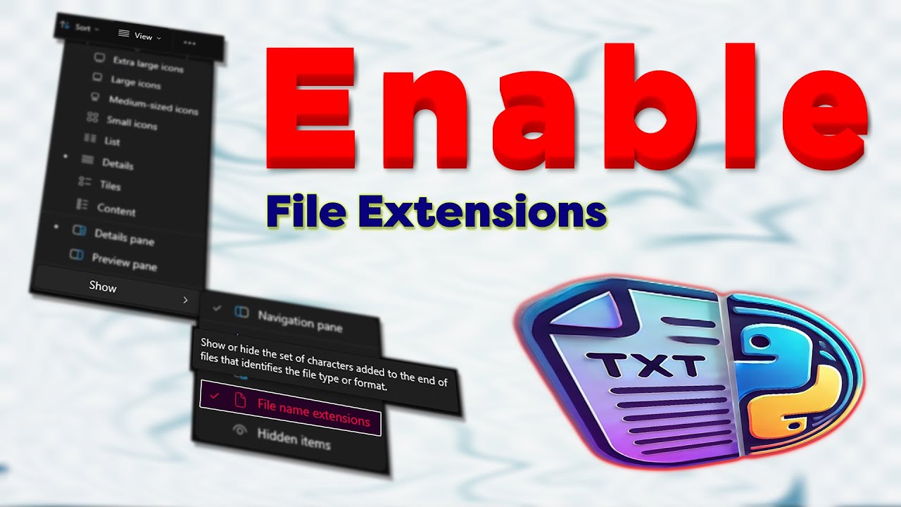Quick Fix: Enable File Extensions on Windows 11 - YouTube