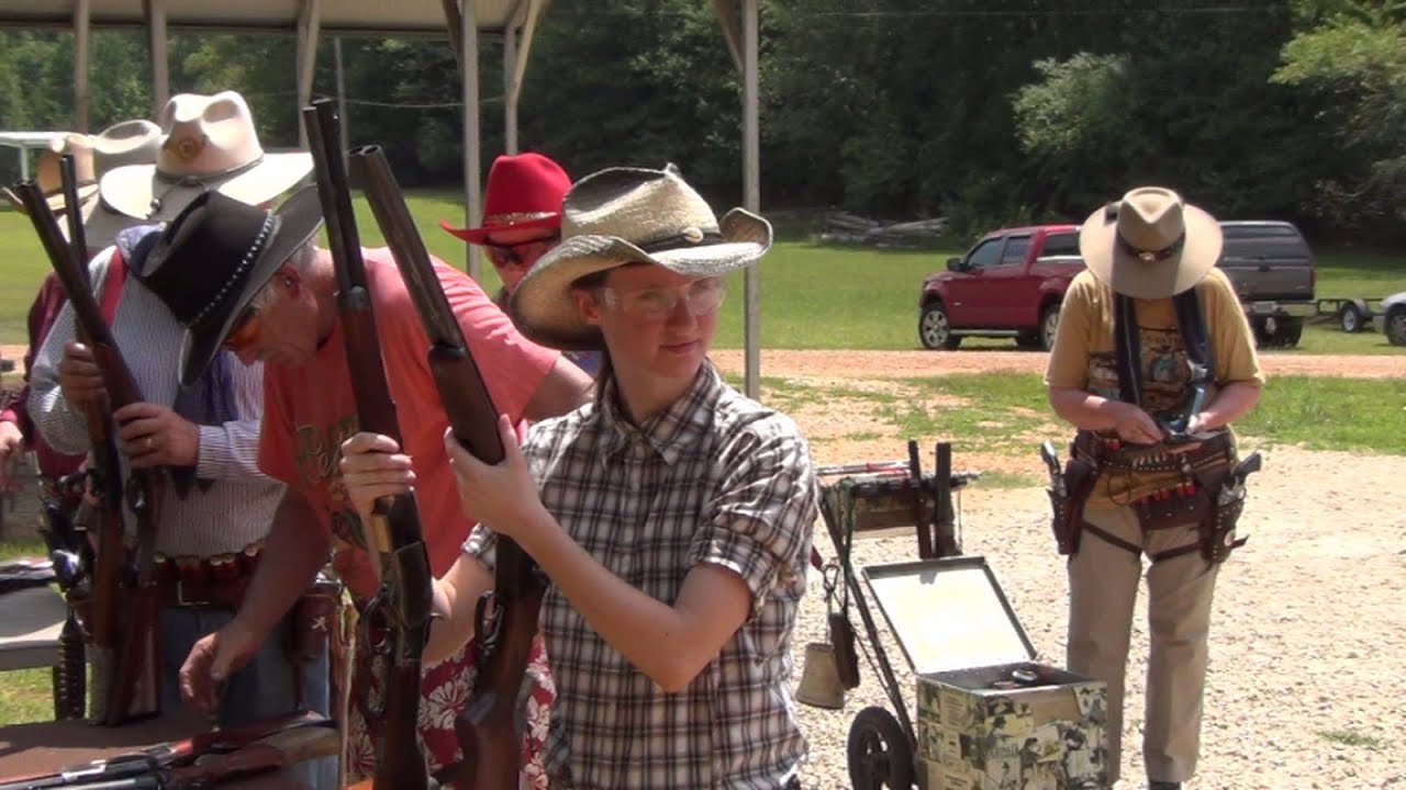 Cowboy Action Shooting - July 2014 Match - Round 4 Stage 1 - YouTube