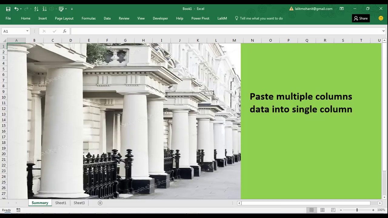 Paste Multiple Columns Data Into Single Column YouTube Paste Multiple Columns Data Into Single Column YouTube