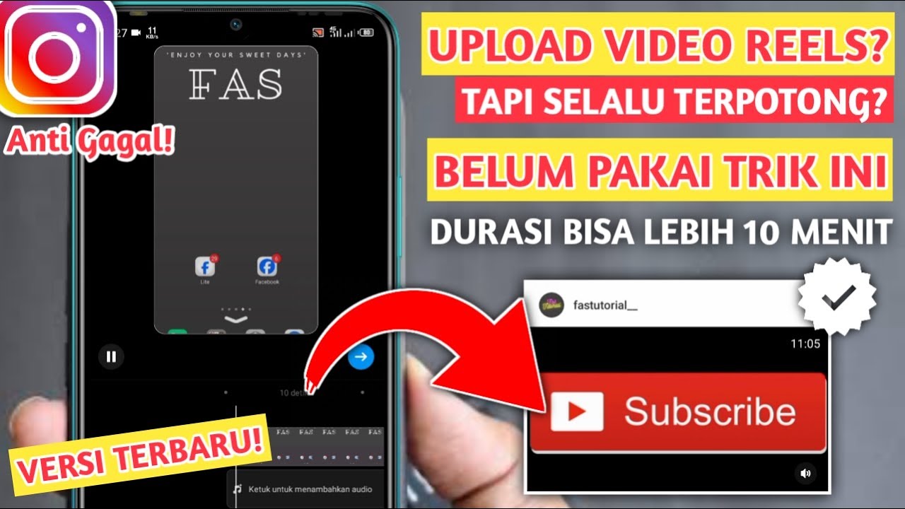 CARA UPLOAD VIDEO REELS LEBIH DARI 2 MENIT | TERBARU - YouTube