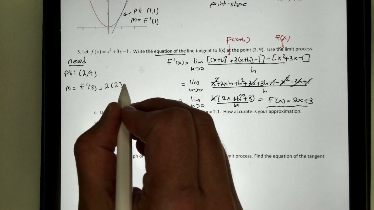 AB Definition of Derivative Day 1 Part 3 - YouTube