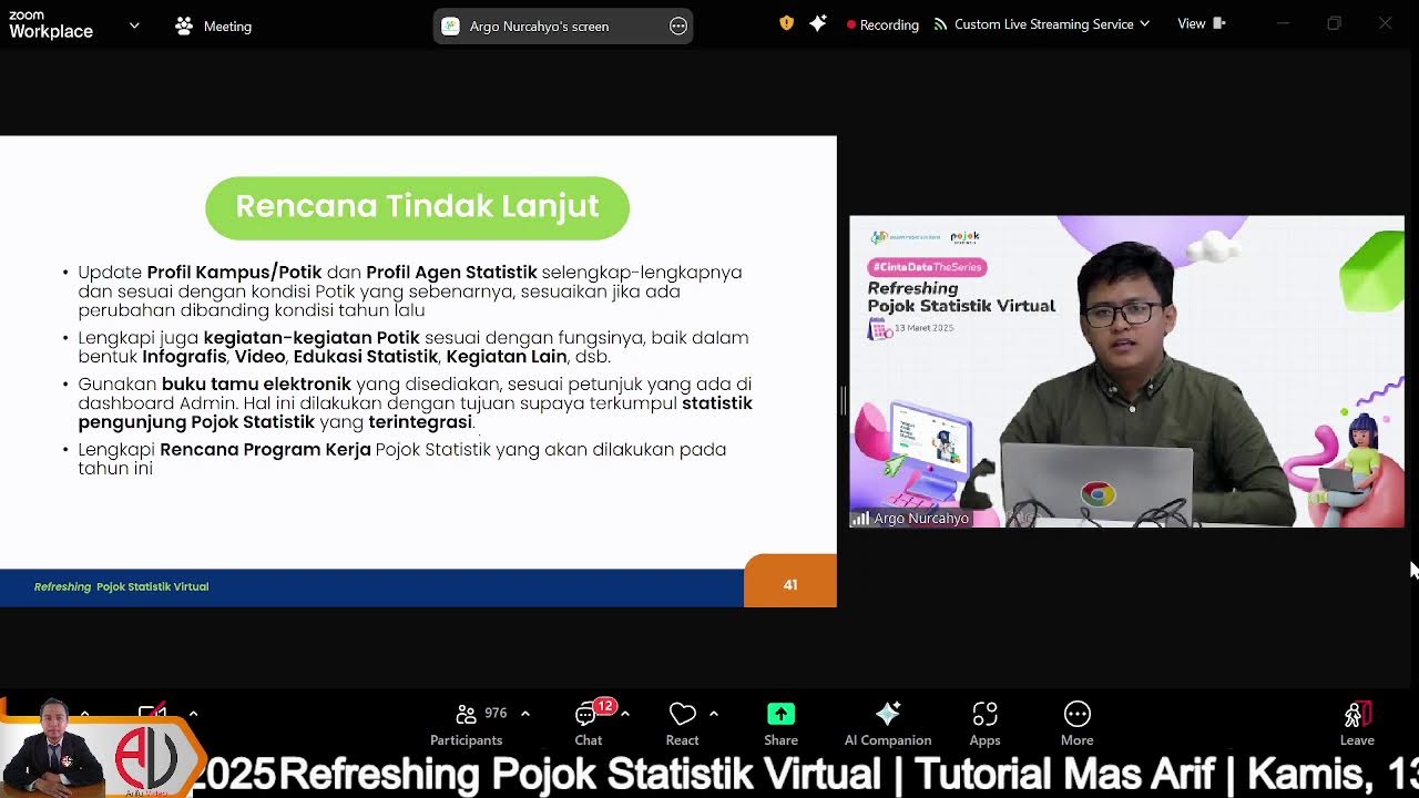 Refreshing Pojok Statistik Virtual - YouTube