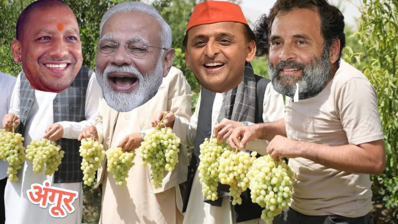 मोदी जी ने की अंगूर की खेती Rahul Akhilesh Yogi Modi funny comedy ...