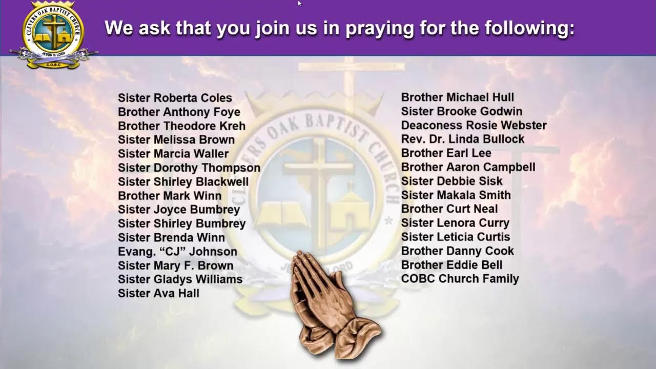 COBC Virtual Bible Study - YouTube