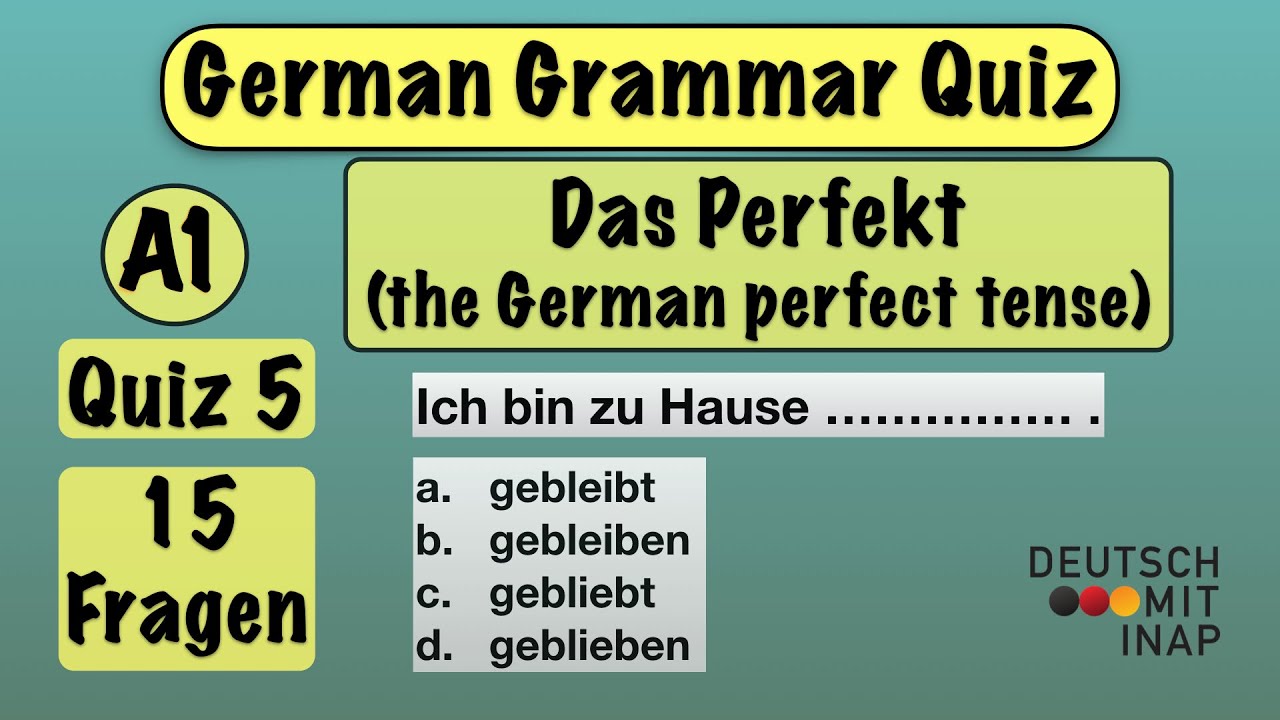 Test your German Grammar | Quiz for beginners (A1) | Quiz 5 | Das ...