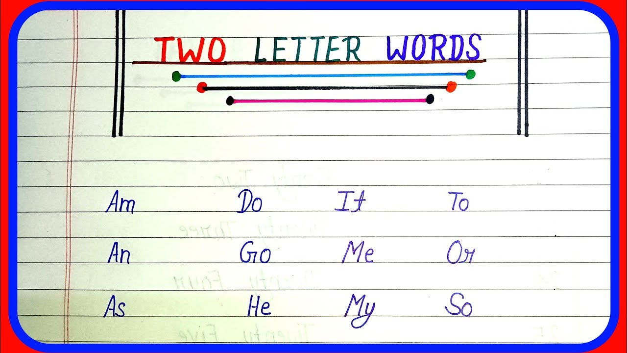 Two words letters in English/ two letters word for kids/ phonics for ...