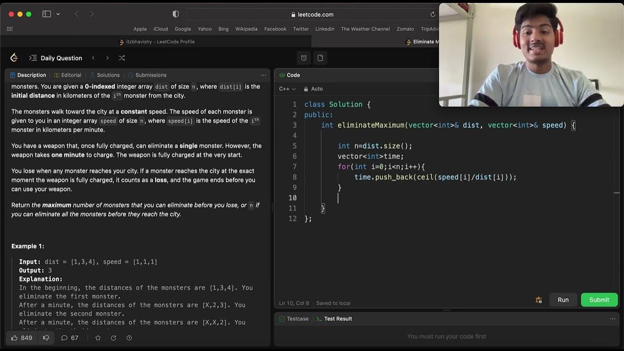 Eliminate Maximum Number of Monsters Leetcode 1921--🔥21/75🔥 Hard Leetcoding challenge - YouTube