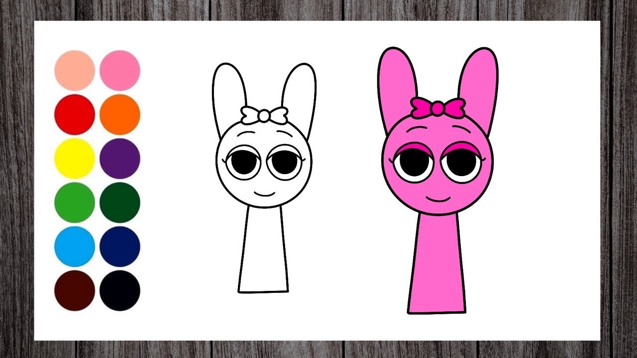 How to Draw Pinki From Incredibox Sprunki Easy for Kids | Pinki Sprunki ...