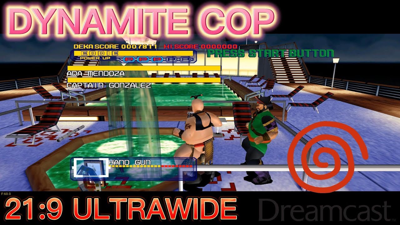 Dynamite Cop / I7-12700h 21:9 ultrawide / Dreamcast emulator for PC flycast - YouTube
