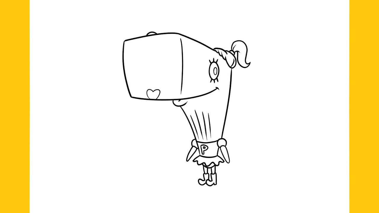 How to draw Pearl with guidelines step by step (Spongebob SquarePants ...