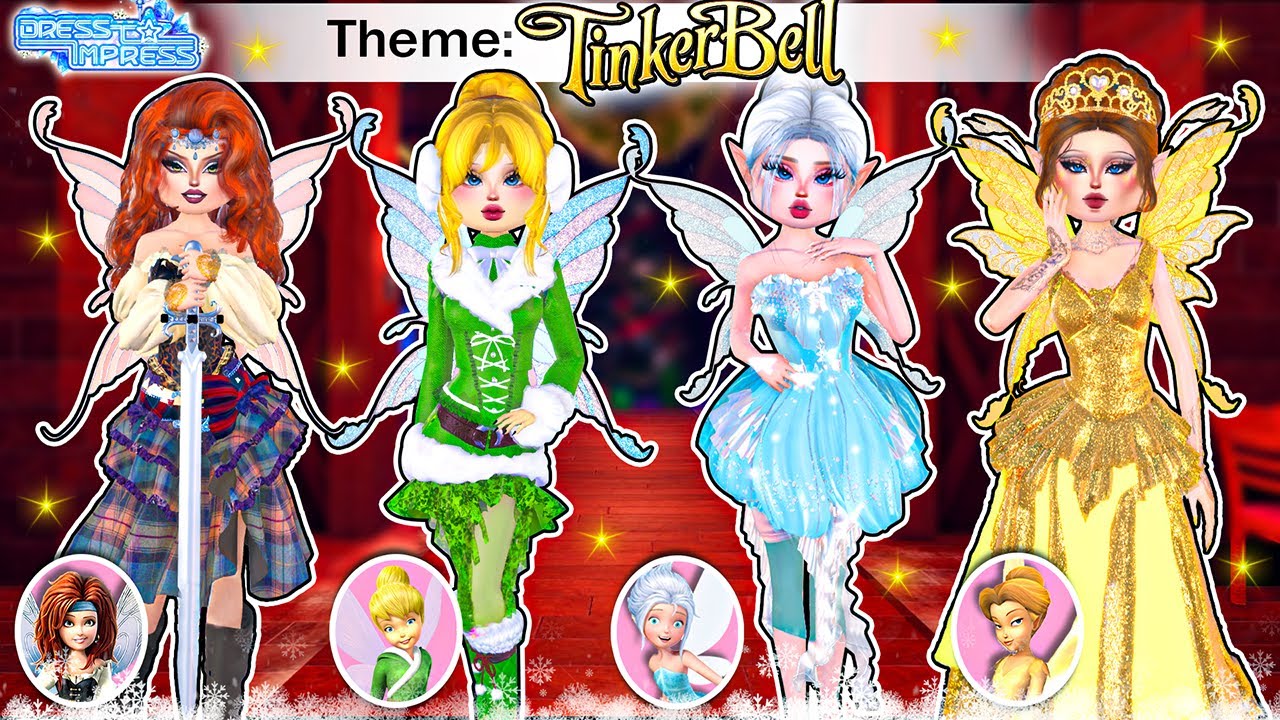 Making OUTFIT for Tinkerbell the THEME in DRESS TO IMPRESS! Roblox ...