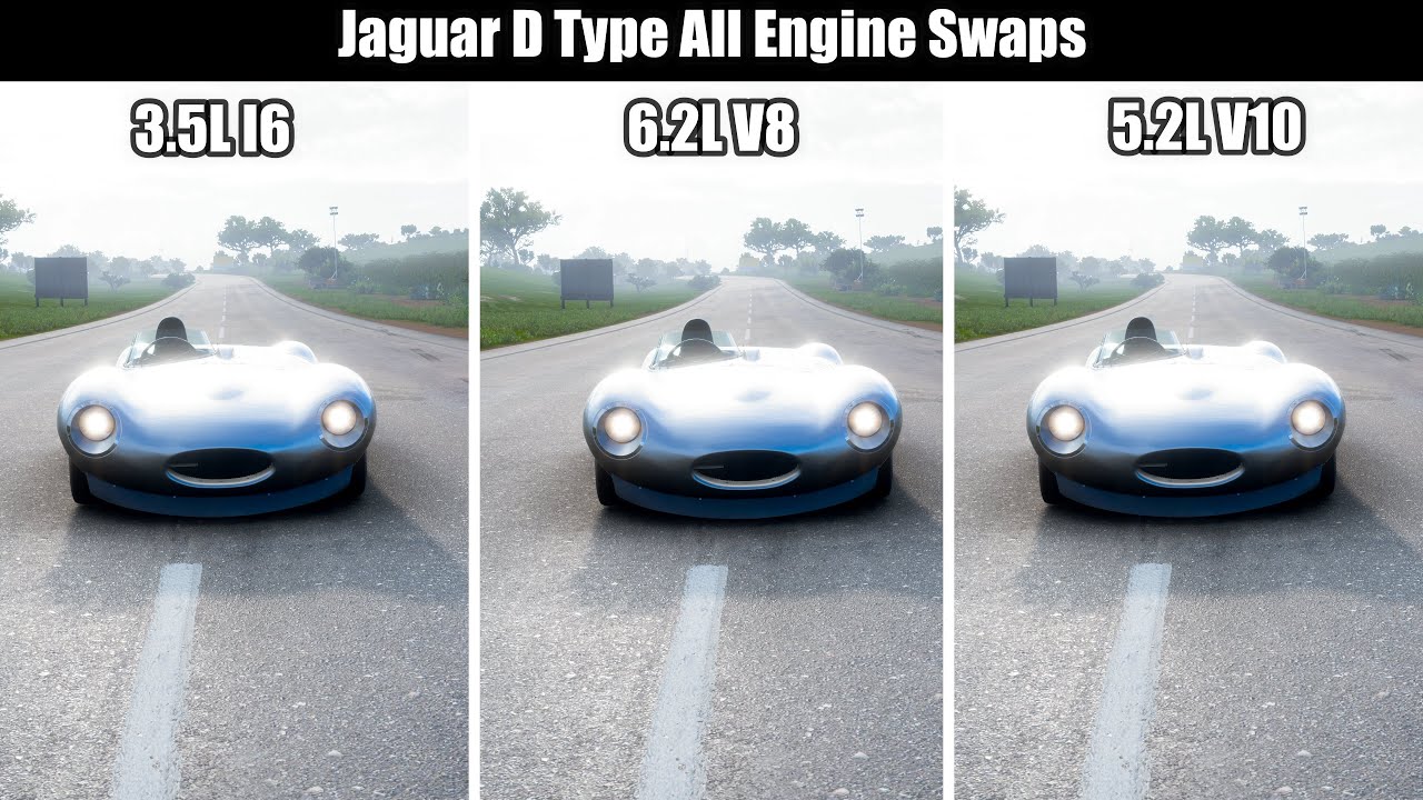 1956 Jaguar D Type All Engine Swaps Top Speed Test - Forza Horizon 5 ...