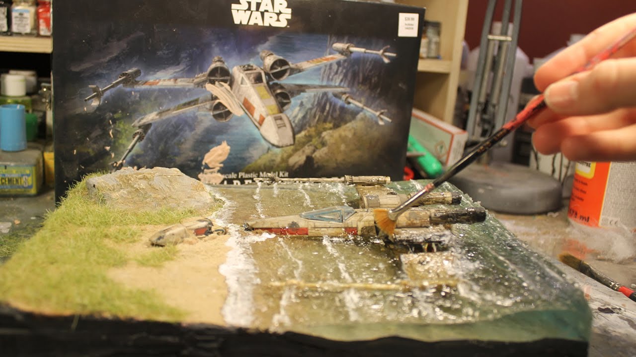 Bandai 1/72 X-wing - Crashed X-wing Diorama - YouTube