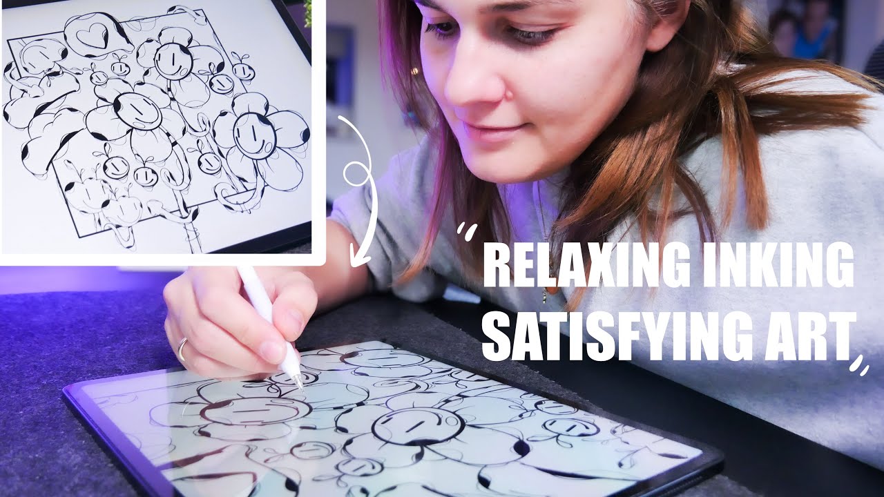 Satisfying Inking on iPad Pro | Procreate #digitalart - YouTube