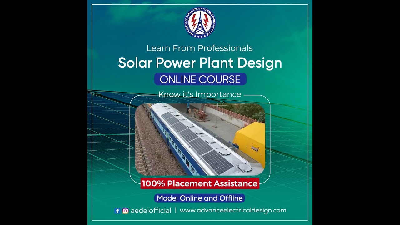 Solar power plant Mw scale Site installation Design Training - YouTube