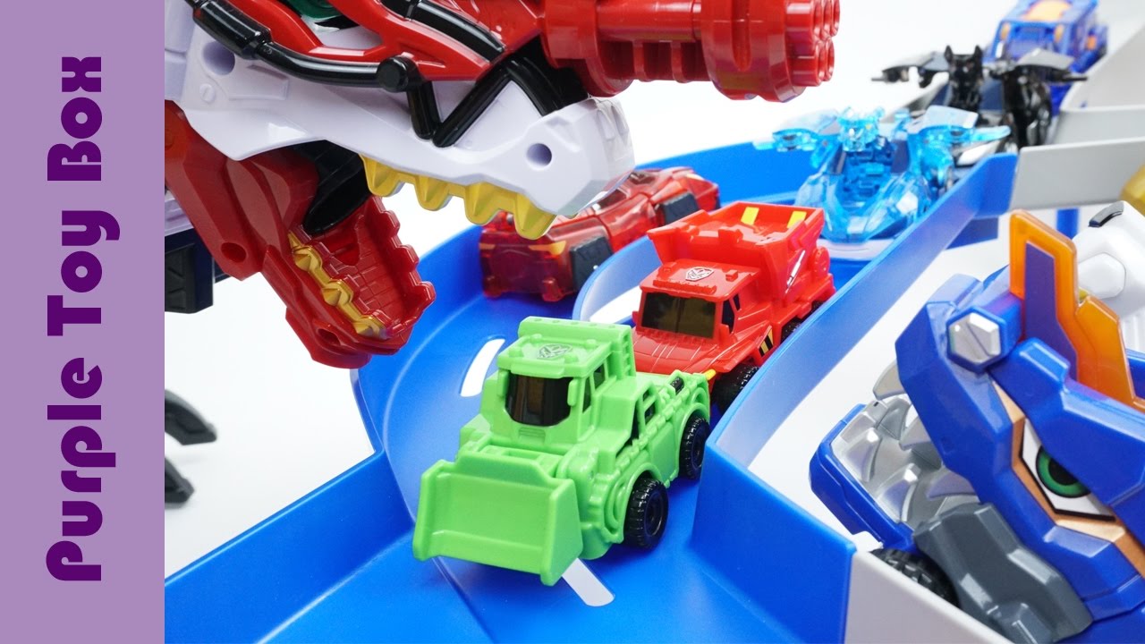 Carbot Mini Car Track Playset, Hello Carbot Mecard Transformer Mini Car ...