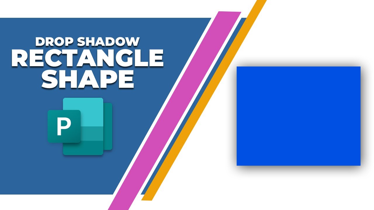 How to add a drop shadow to a rectangle shape in Publisher - YouTube