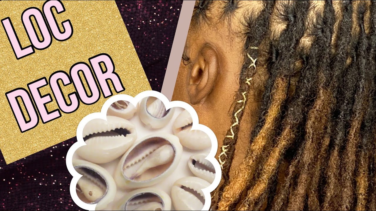 How to Add Cowrie Shells to your Locs || Criss-Cross Loc Wrapping - YouTube