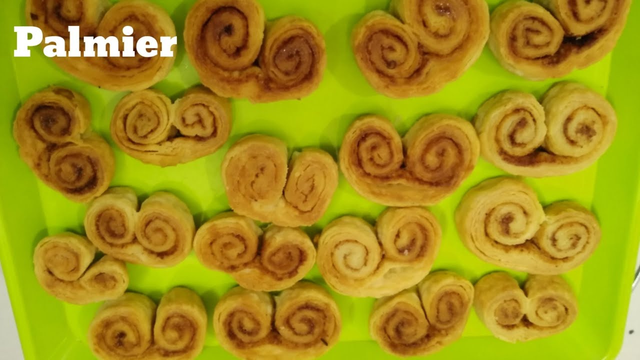 Sweet Palmiers, Puff pastry Cookies | Sweetheart Cookies Recipe ...