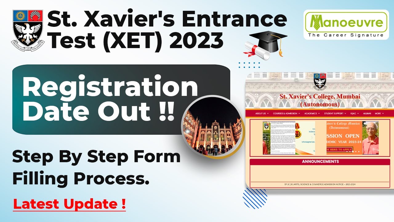 St. Xavier's Entrance Exam (XET) 2023 - Registration Date Out | Step By ...