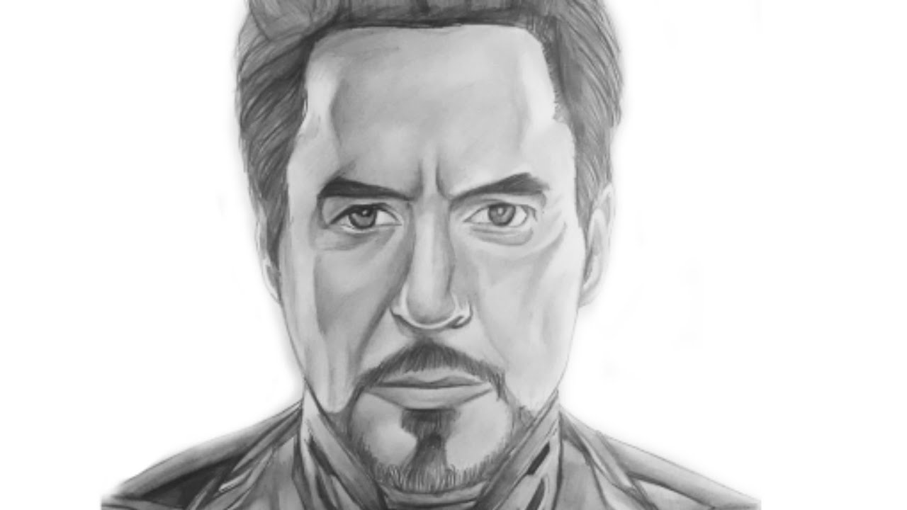 IRON MAN DRAWING|| TRIBUTE TO TONY STARK - YouTube