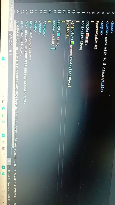 Learn Idandclass In Htmlcss Htmlcourseinhindi Html5 Htmltutorial Htmlcode Css3 Htmlcsswebsite