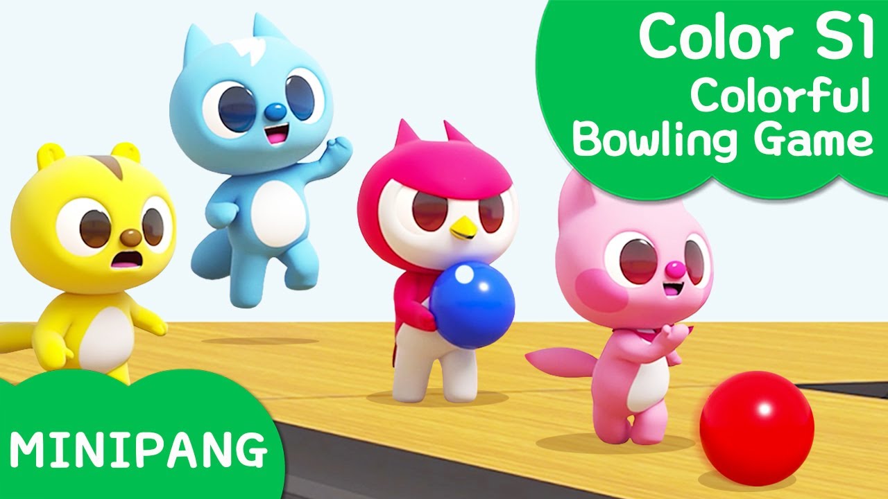 Learn colors with MINIPANG | Color S1 | 🎳Colorful Bowling Game ...