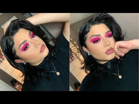 HOT PINK MAKEUP TUTORIAL |Estefany Reyes