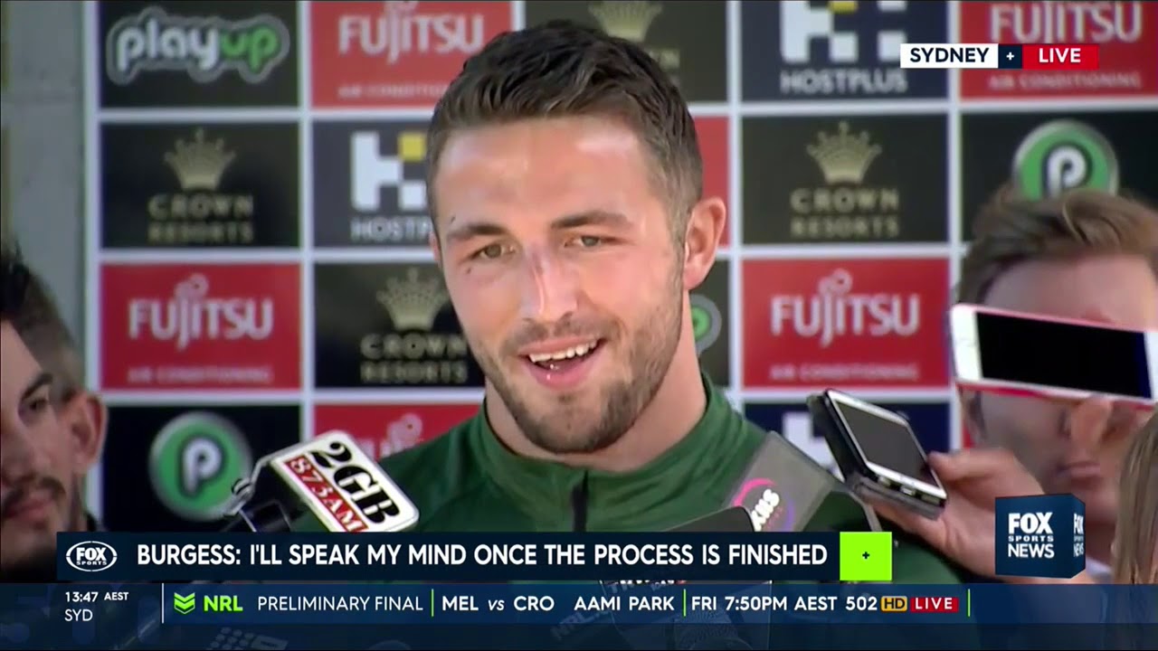 Sam Burgess - FaceTime flashing Press Conference | 18th September, 2018 ...