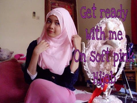 Hijab Tutorial (get ready with me on soft pink hijab)
