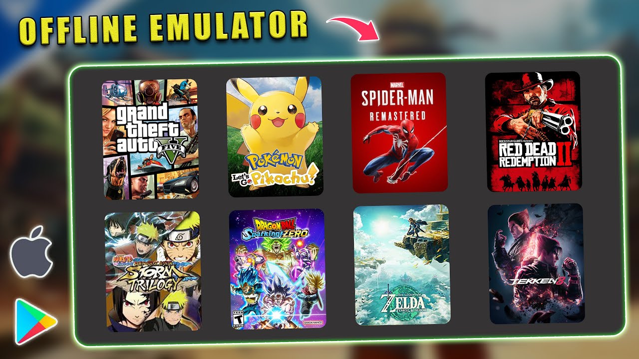 Top 5 Offline Emulator play Console games in Android & ios 2024 - YouTube