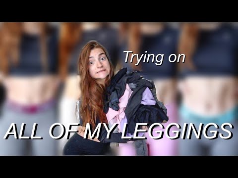TRYING ON ALL OF MY LEGGINGS! // Cleaning Out My Activewear Collection