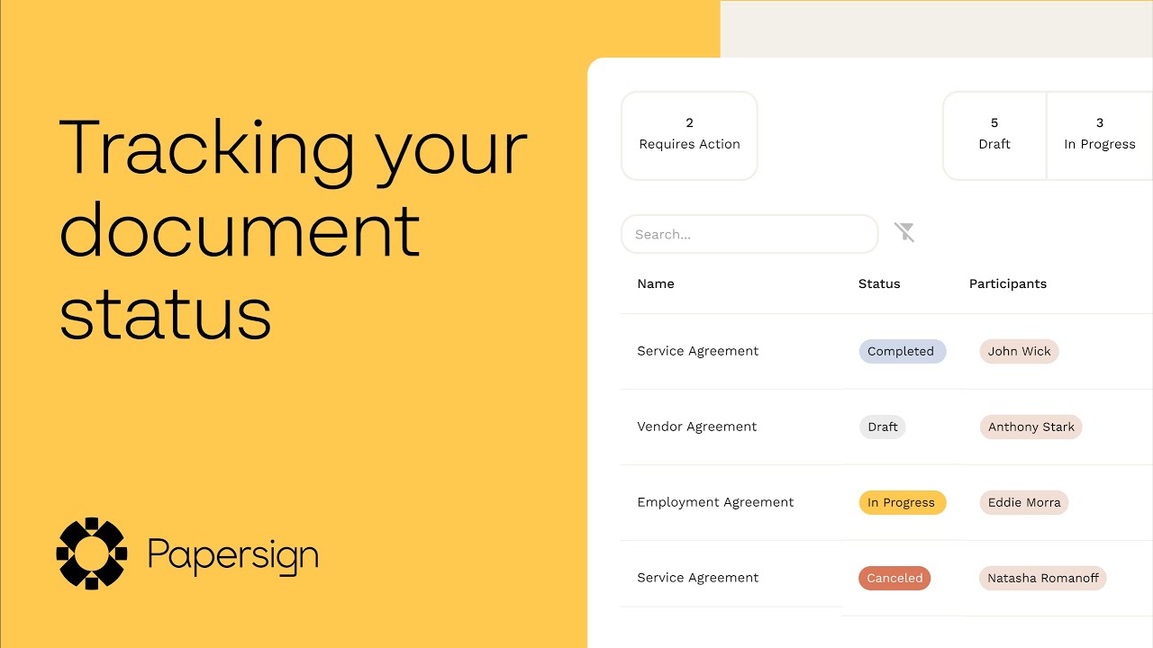 Tracking the status of your Papersign document - YouTube