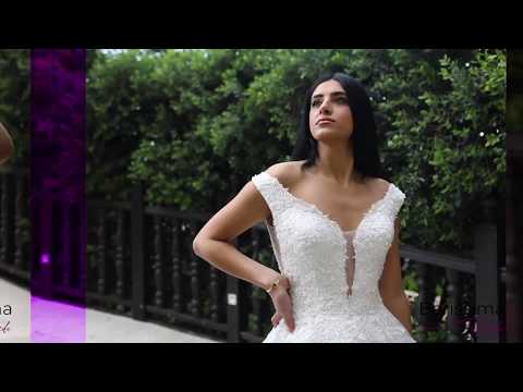 Berissima Gelinlik A model   Kayık yaka Dantelli