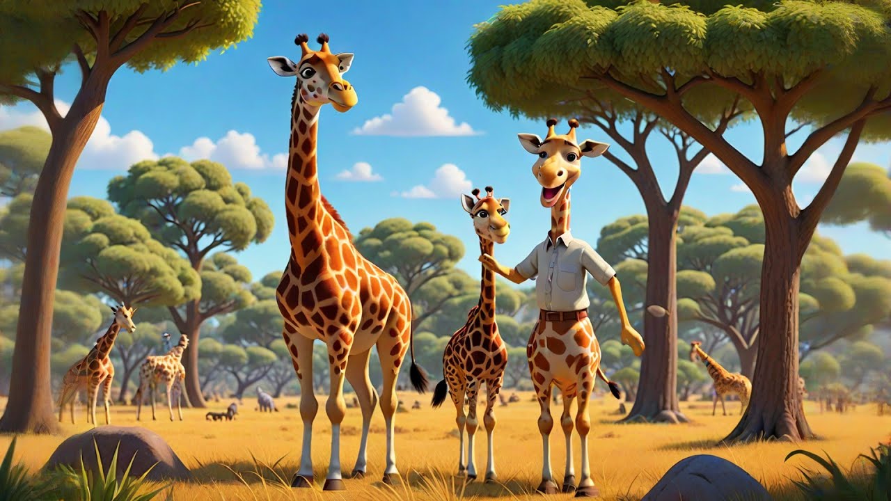 Giggly Giraffes — Neck Wiggle Song! | Fun Giraffe Nursery Rhyme for ...