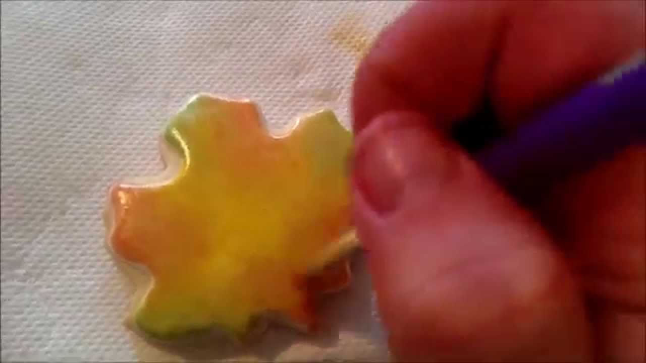 DIY - How to Paint on Cookies - Blending Technique - YouTube