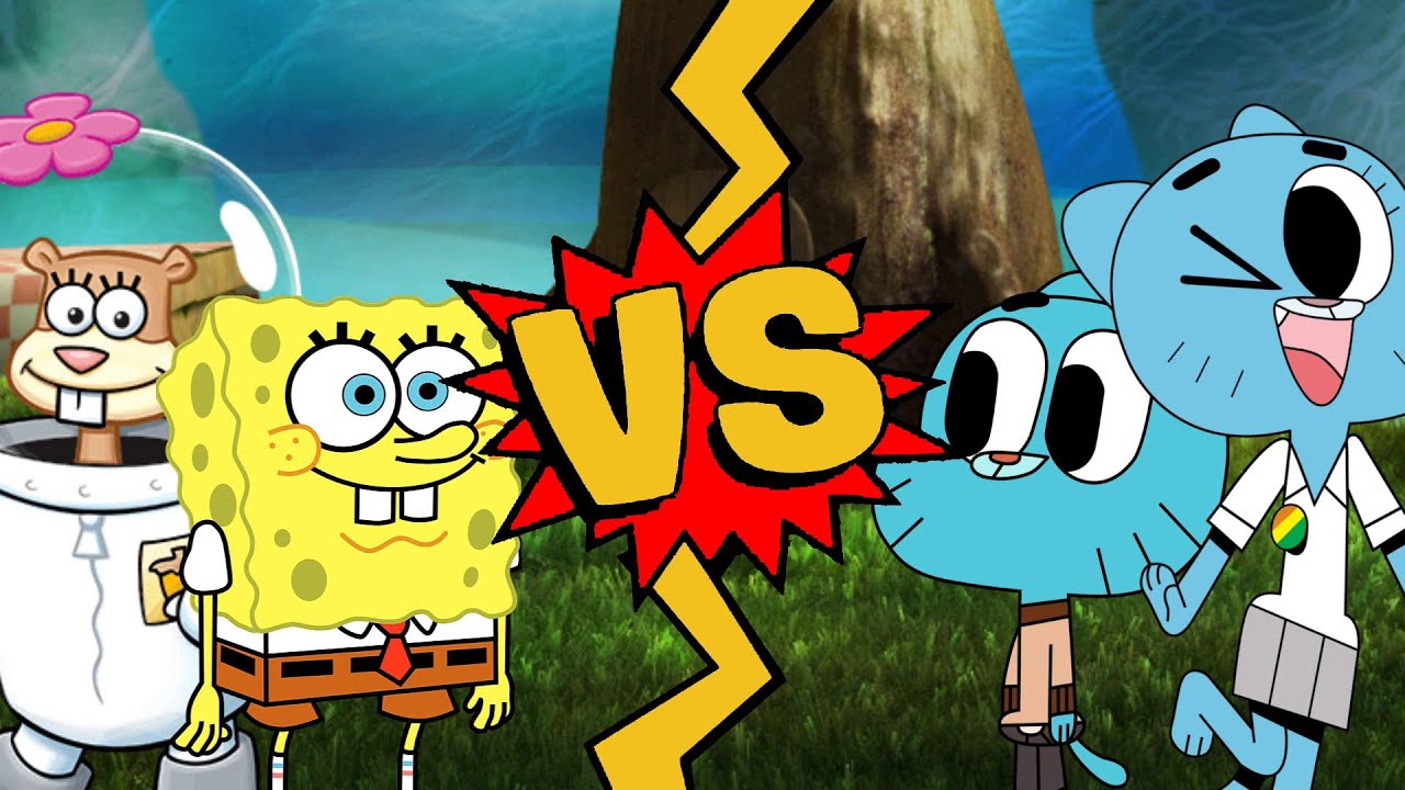 M.U.G.E.N Battles | SpongeBob/Sandy vs Gumball/Nicole | SpongeBob vs ...